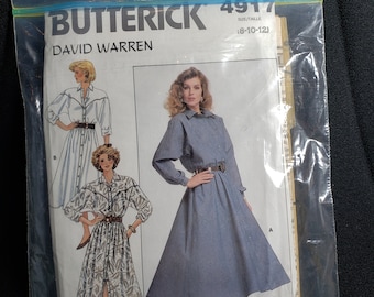 Butterick David Warren Misses Dress Pattern 8-10-12 UNCUT - Etsy