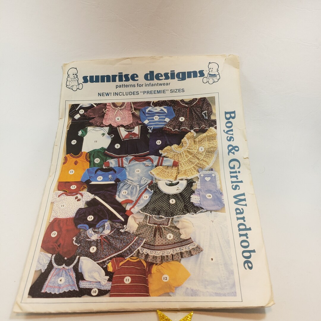 Sunrise Designs Sewing Patterns for Infants -boys and Girls Wardrobes ...