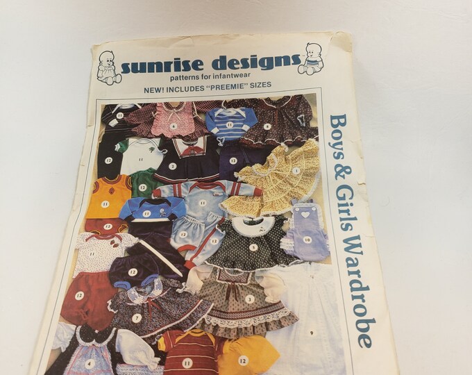 Sunrise Designs Sewing Patterns for Infants -boys and Girls Wardrobes ...