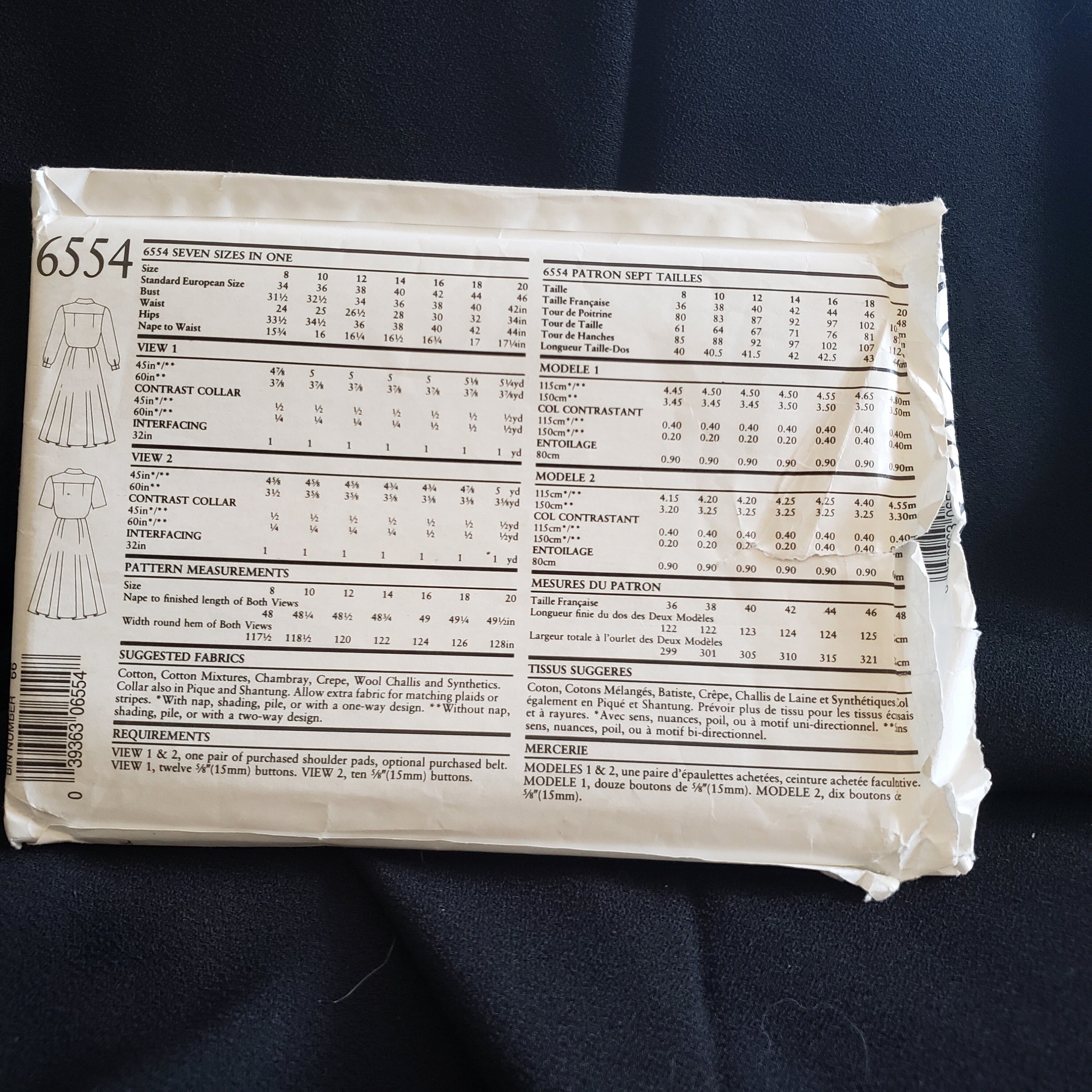 New Look 6554 Sewing Pattern for Blouson Dress Big Wing | Etsy