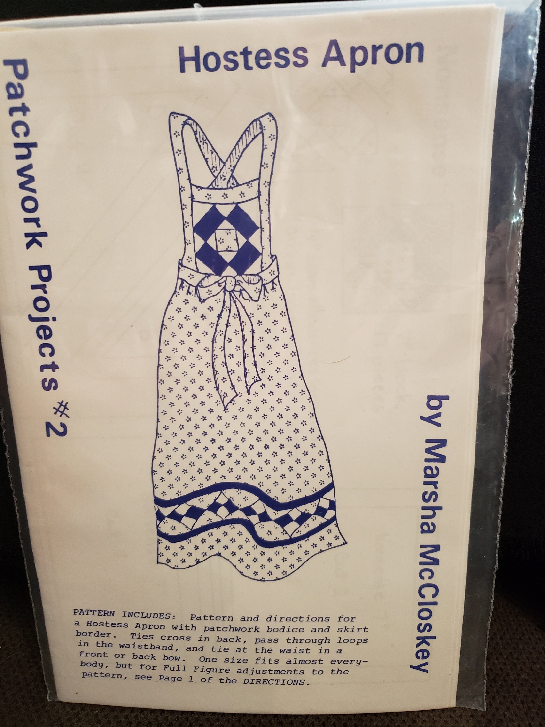Patchwork Projects #2 Hostess Apron Sewing Pattern by Marsha Mccloskey ...