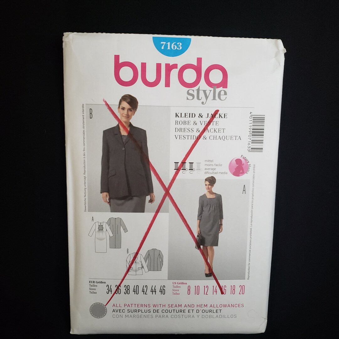 Burda 7163 Sewing Pattern for Maternity Dress and Jacket UNCUT FF in ...