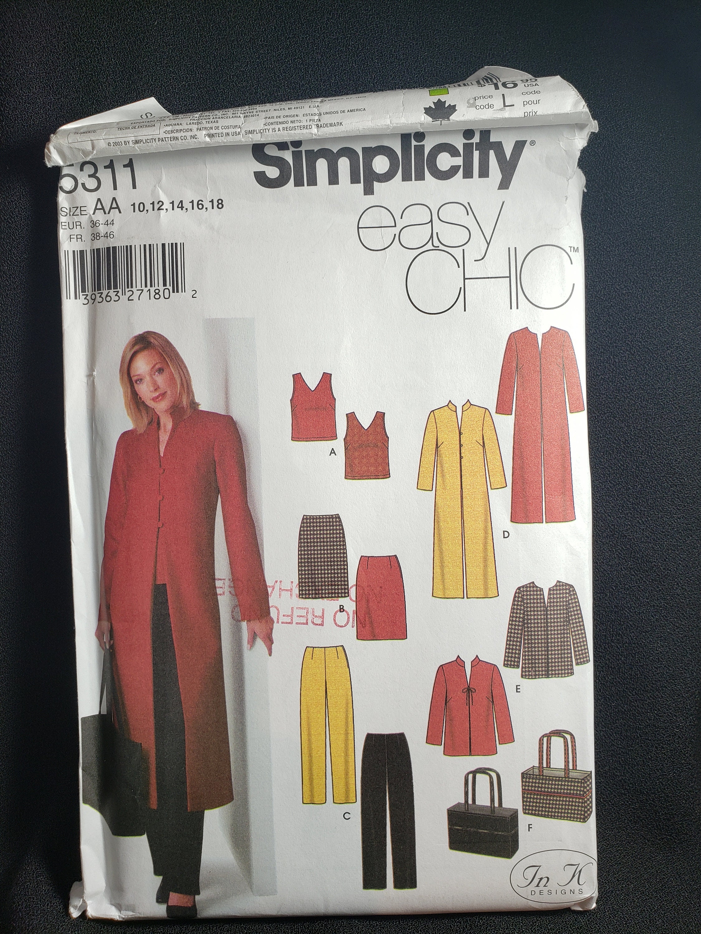Simplicity 5311 Sewing Pattern for Easy Chic Coordinates - Etsy