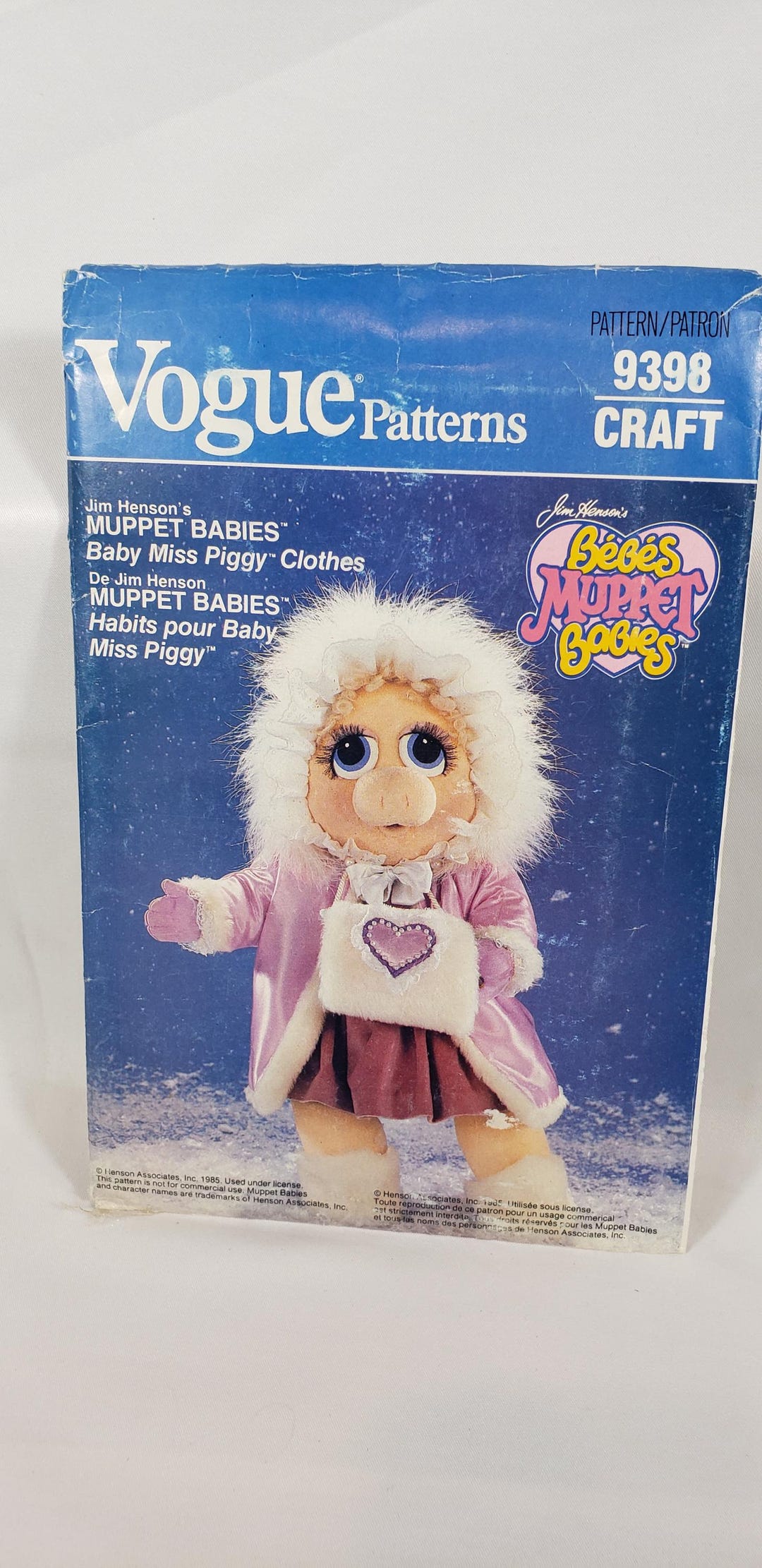 Vogue 9398, Muppet Babies Pattern, Jim Hensons Miss Piggy Clothes ...