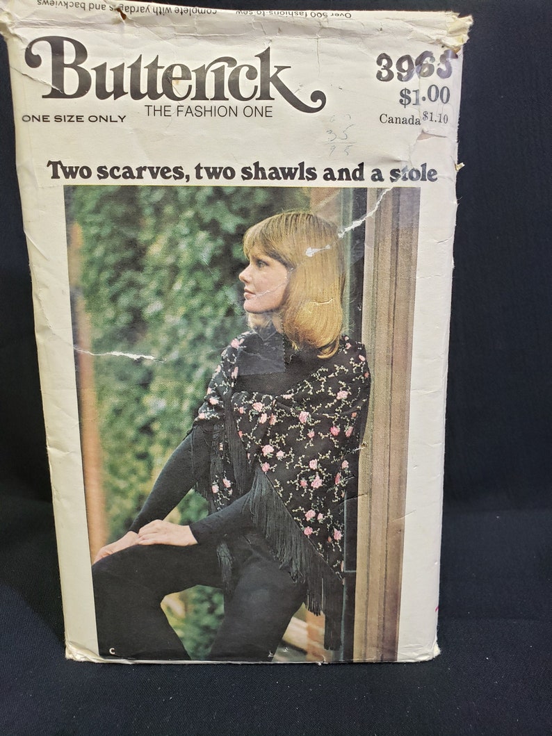 Butterick 3965 Sewing Pattern for Feather Trimmed Stole | Etsy