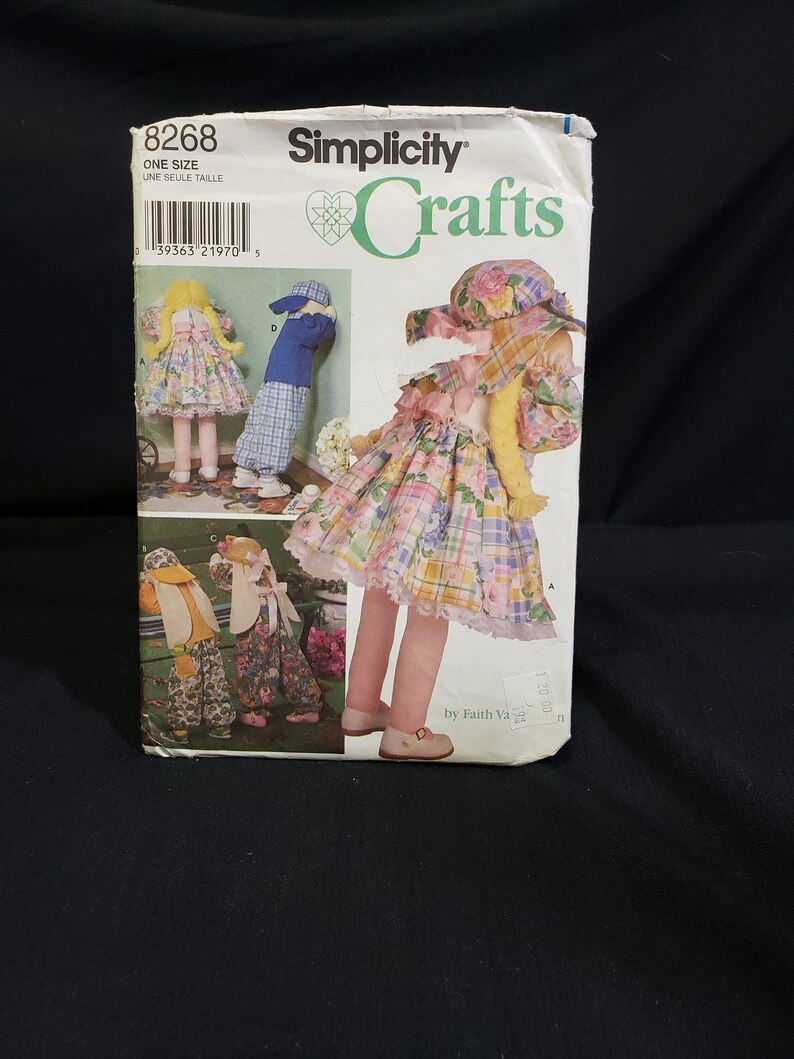Simplicity 8268 Crafts Sewing Pattern for 30 Inch Doll, Bunny and ...