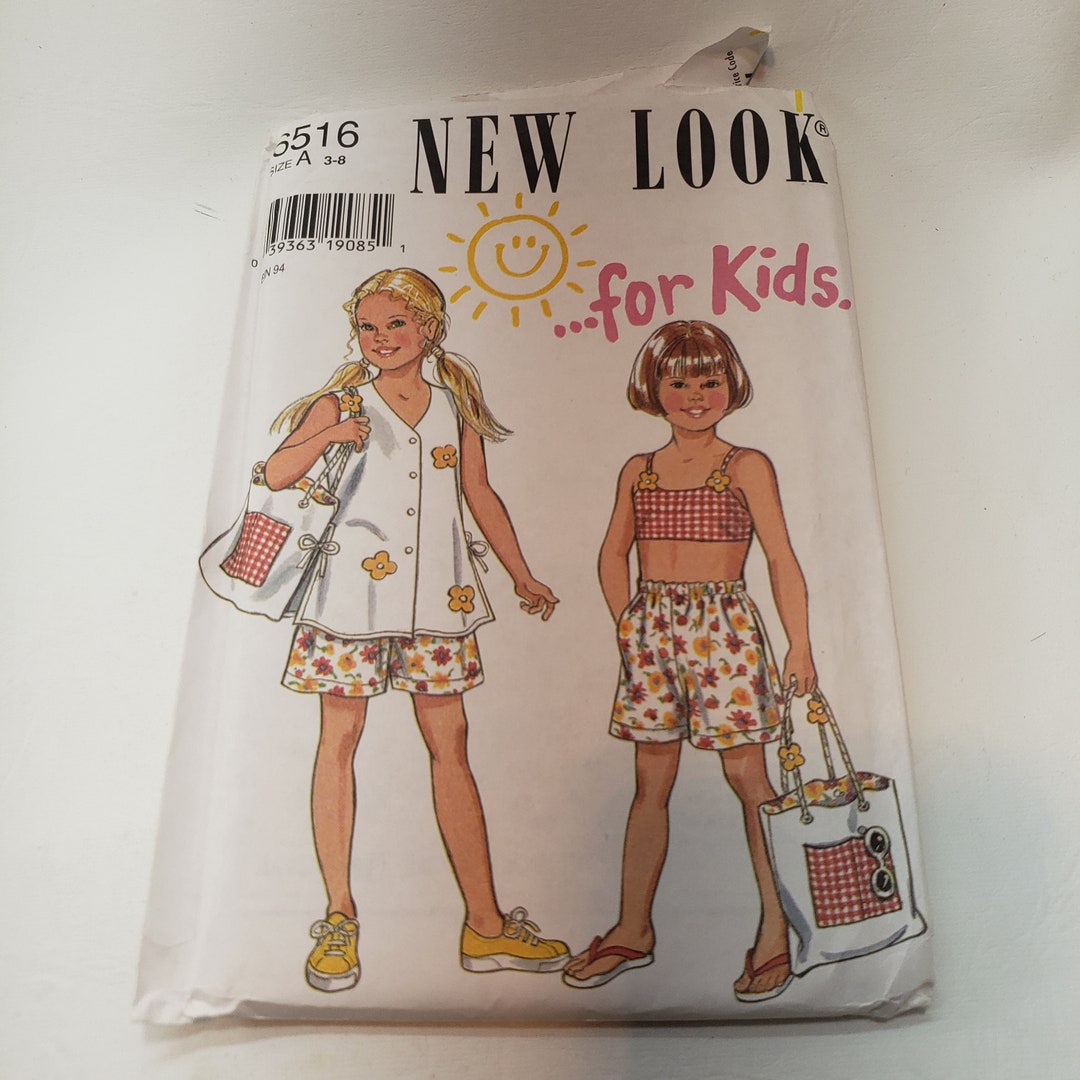 New Look 6516 Kids Sewing Pattern for Beach Wear, Pop Top, Pullover ...