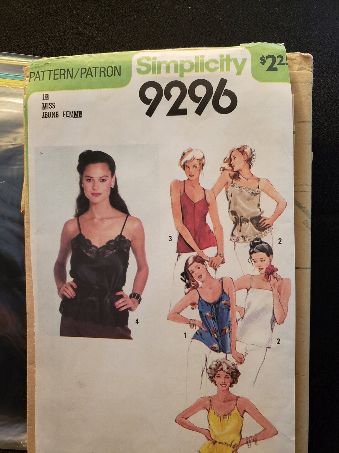 Simplicity 9296 Sewing Pattern Camisole or Summer Tank Top, Variety of ...