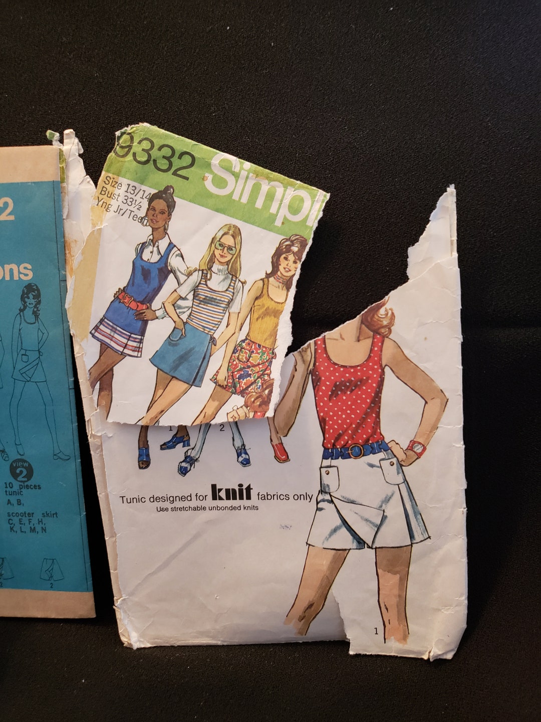 Simplicity 9332 Sewing Pattern for Tunic and Scooter Skirt - CUT Size ...