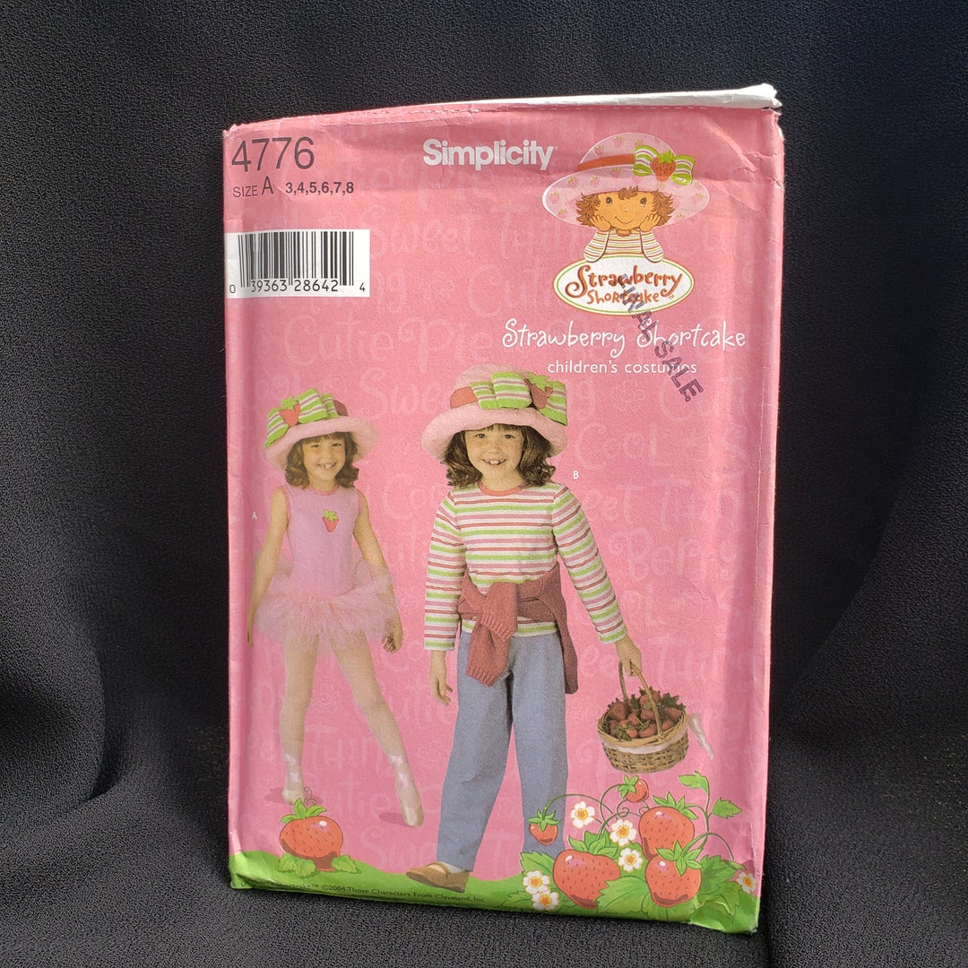 Simplicity 4776 Sewing Pattern for Strawberry Shortcake Children's ...