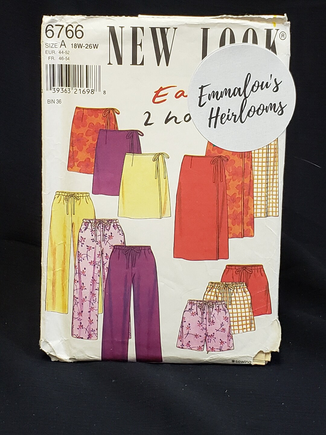 New Look 6766 Sewing Pattern, Easy 2 Hour Pants, Skirts, Shorts, Tie ...