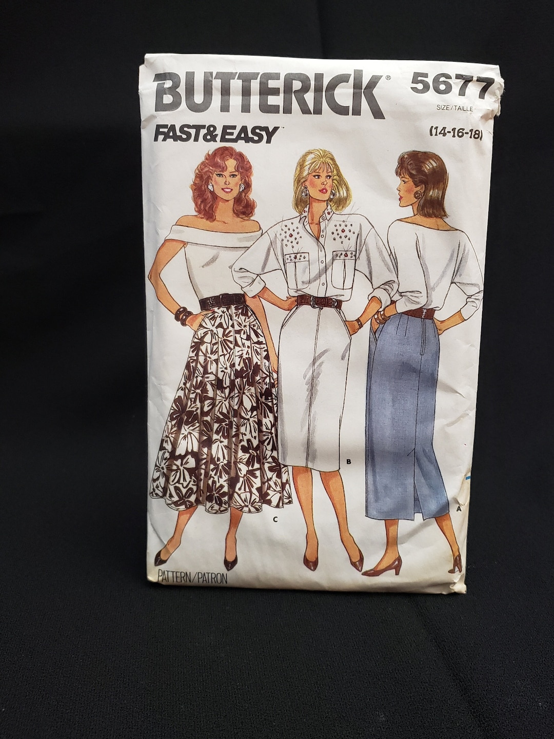 Butterick 5677 Sewing Pattern for Fast & Easy Skirt, Straight or Flared ...