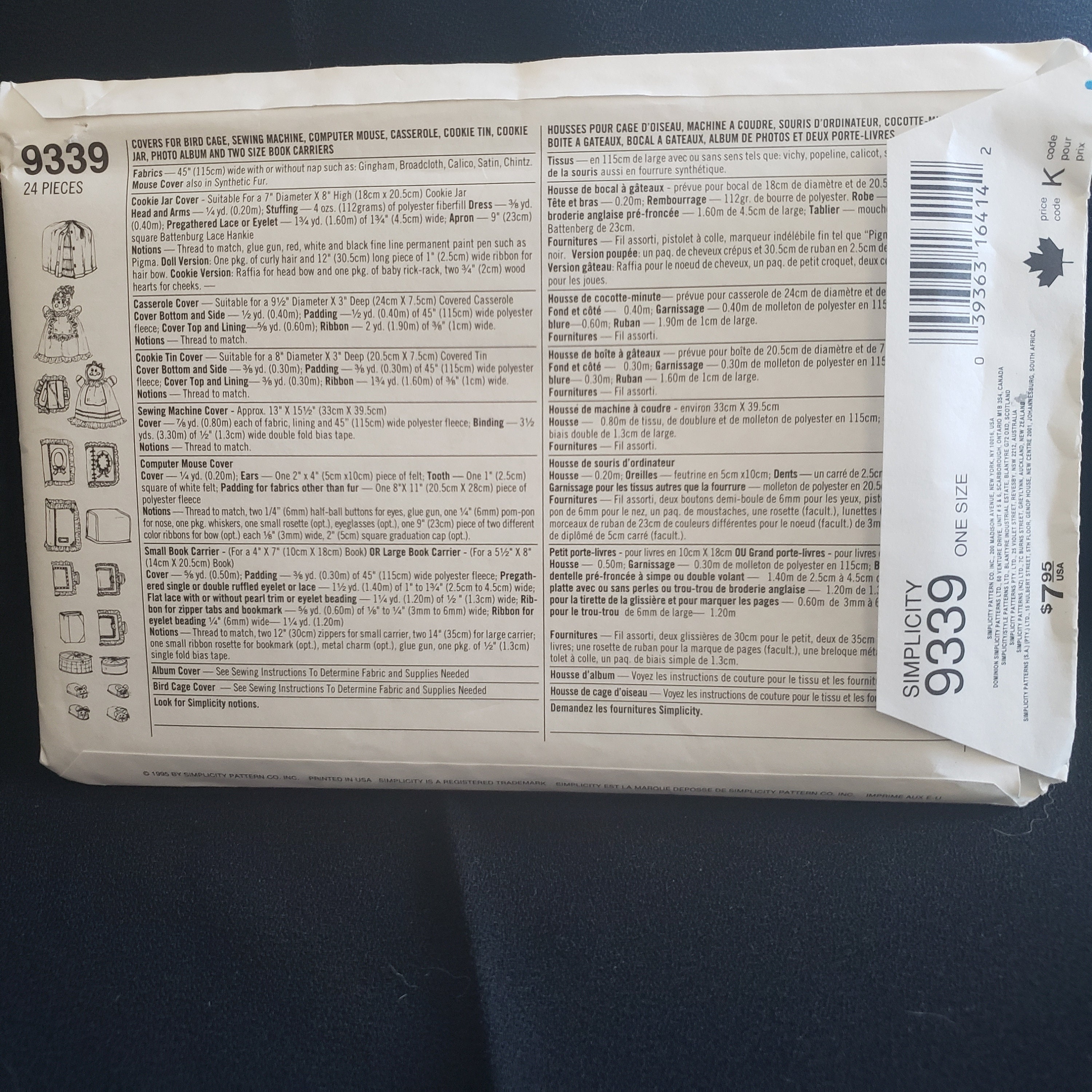 Simplicity 9339 Craft Sewing Pattern for Covers, Bird Cage, Sewing ...