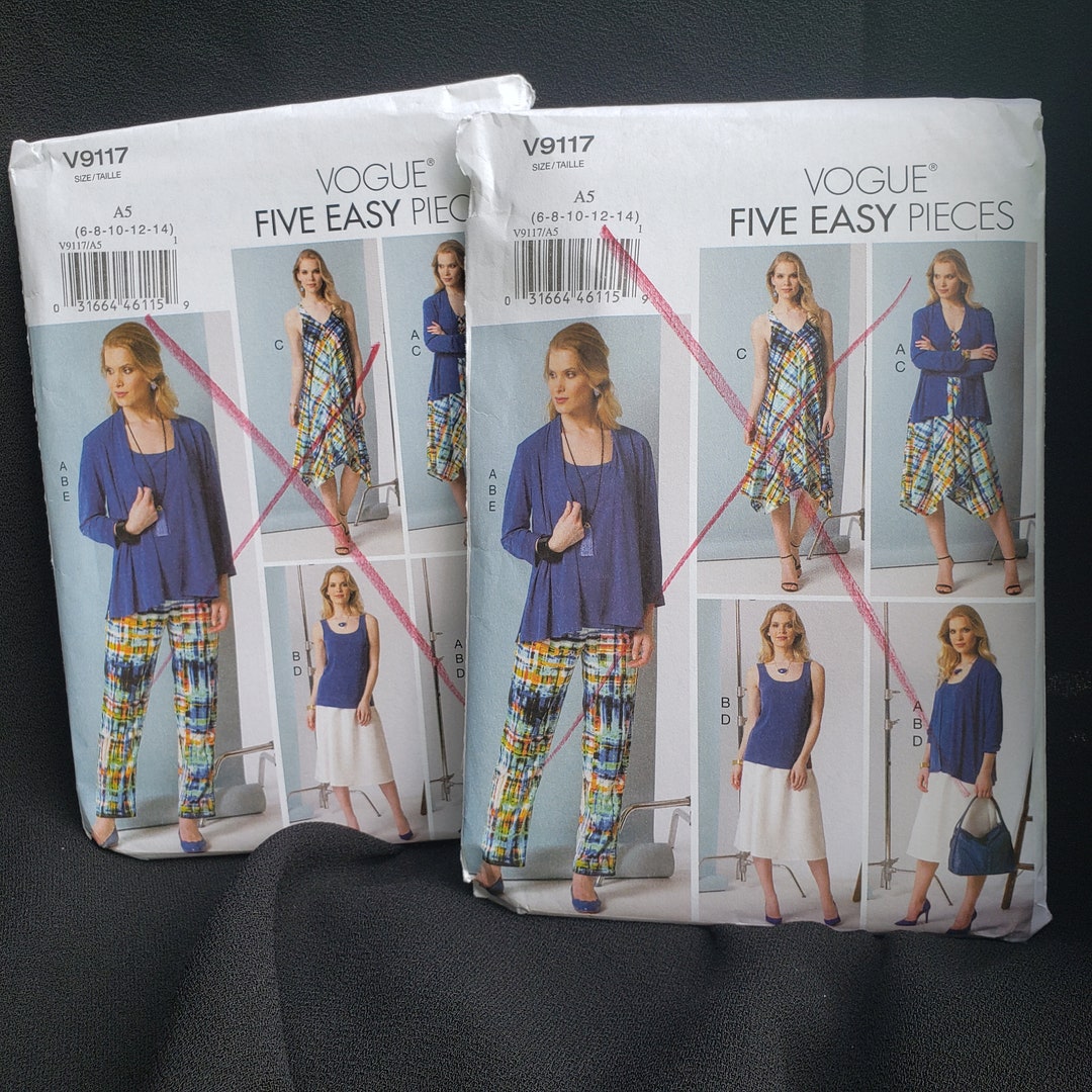 Vogue 9117 Sewing Pattern for Easy 5 Piece Wardrobe Sz 6-14 UNCUT FF - Etsy