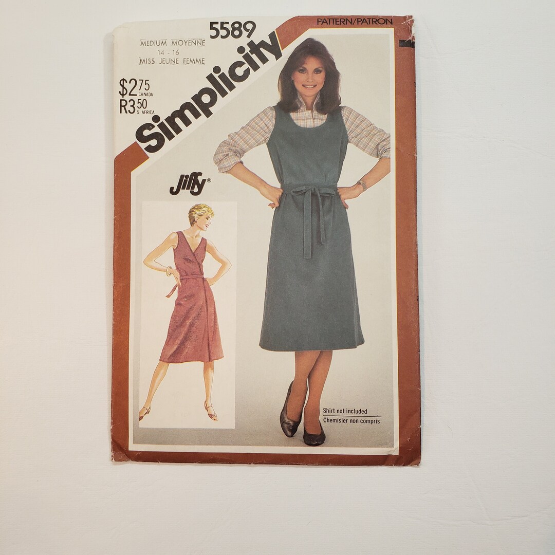 Rare Find Simplicity 5589 Sewing Pattern, Misses' Jiffy Front or Back ...