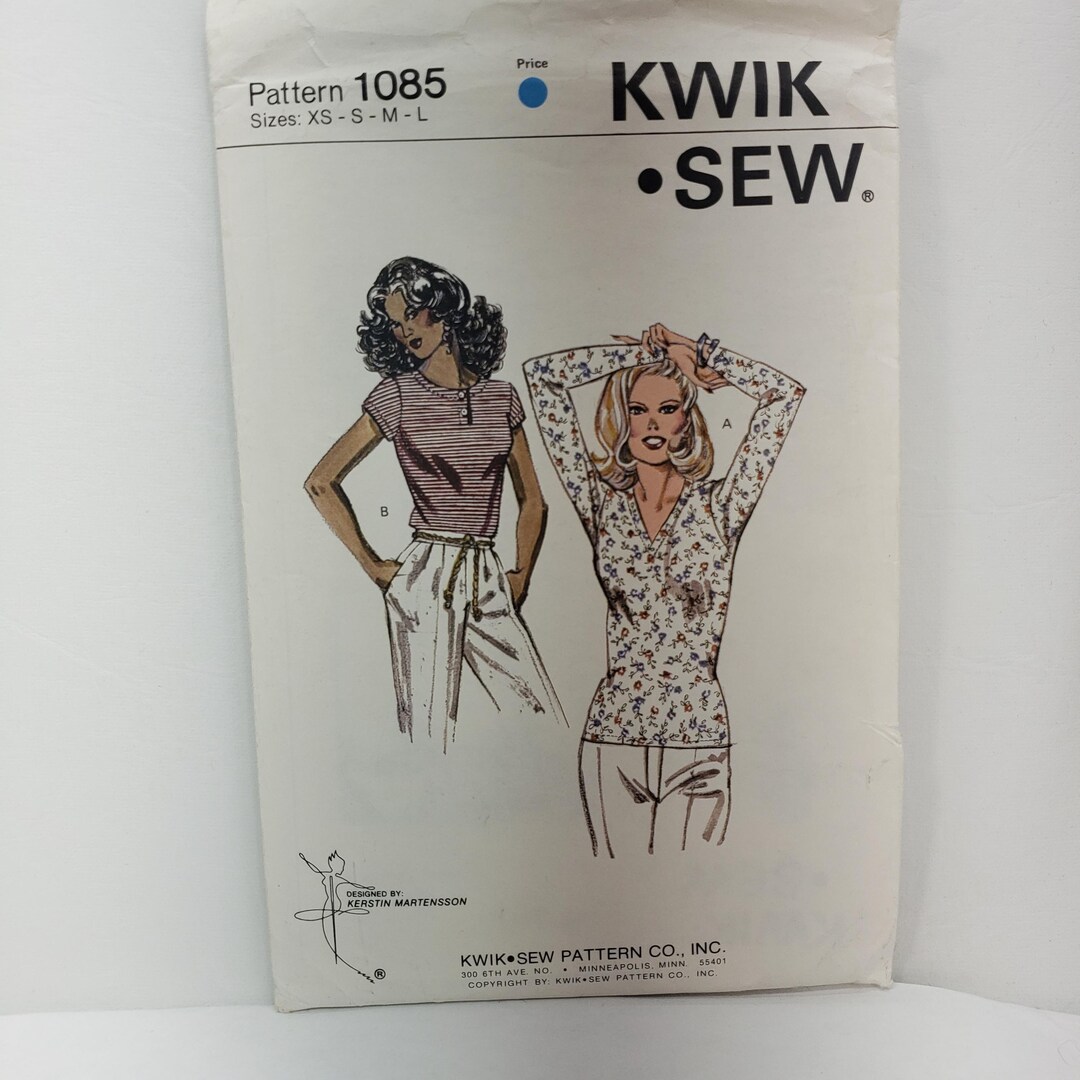 Kwik Sew 1085 Sewing Pattern for Pullover Tops, Classic Knit Tops UNCUT ...