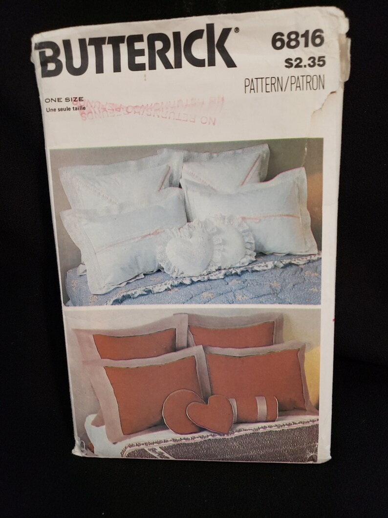 Butterick 6816 Sewing Pattern for a Variety of Pillow Cases and Covers ...