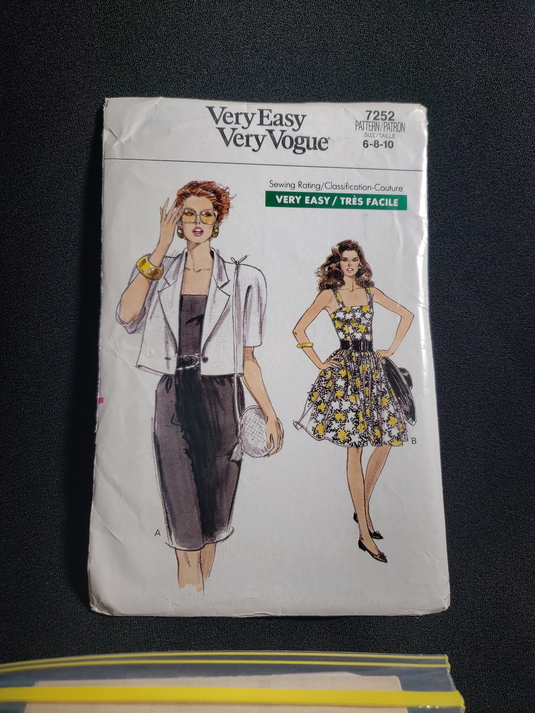 Vogue 7252 Very Easy Sewing Pattern for Short Jacket and Dress With ...