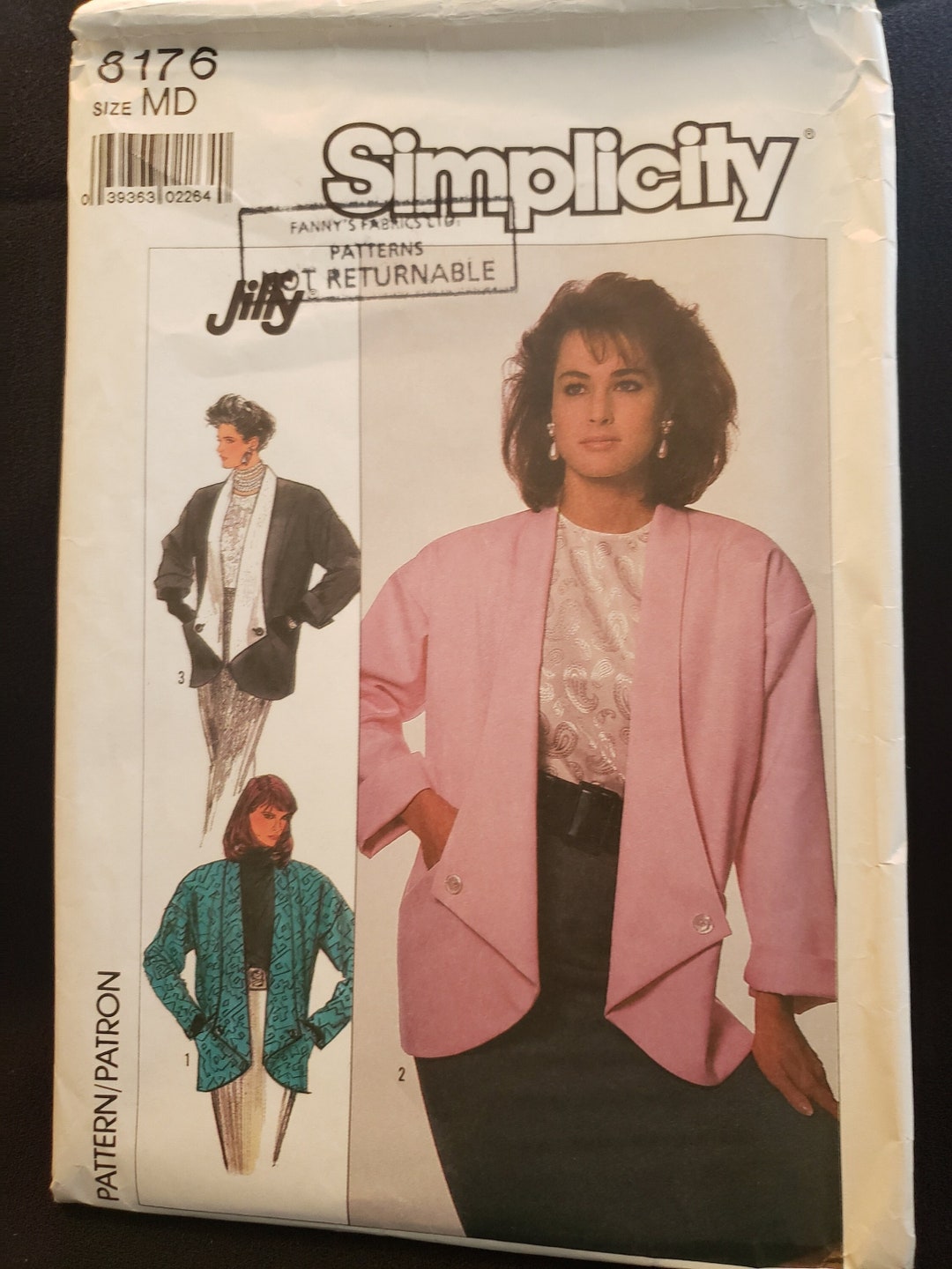 Simplicity 8176 Sewing Pattern, Loose Fitting Unlined Jacket , Shaped ...