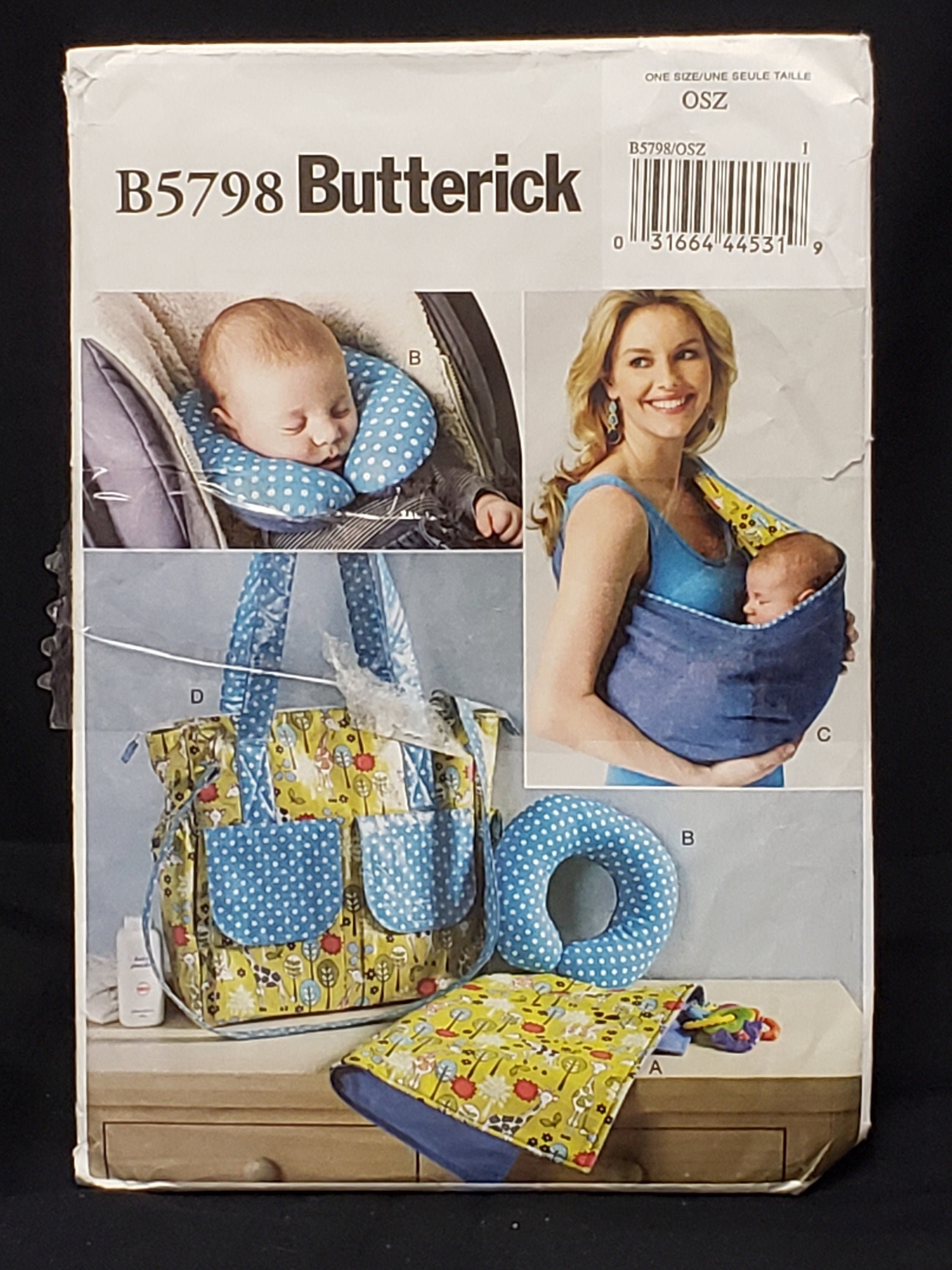 Butterick 5798 Sewing Pattern for Baby Changing Pad, Neck Support ...