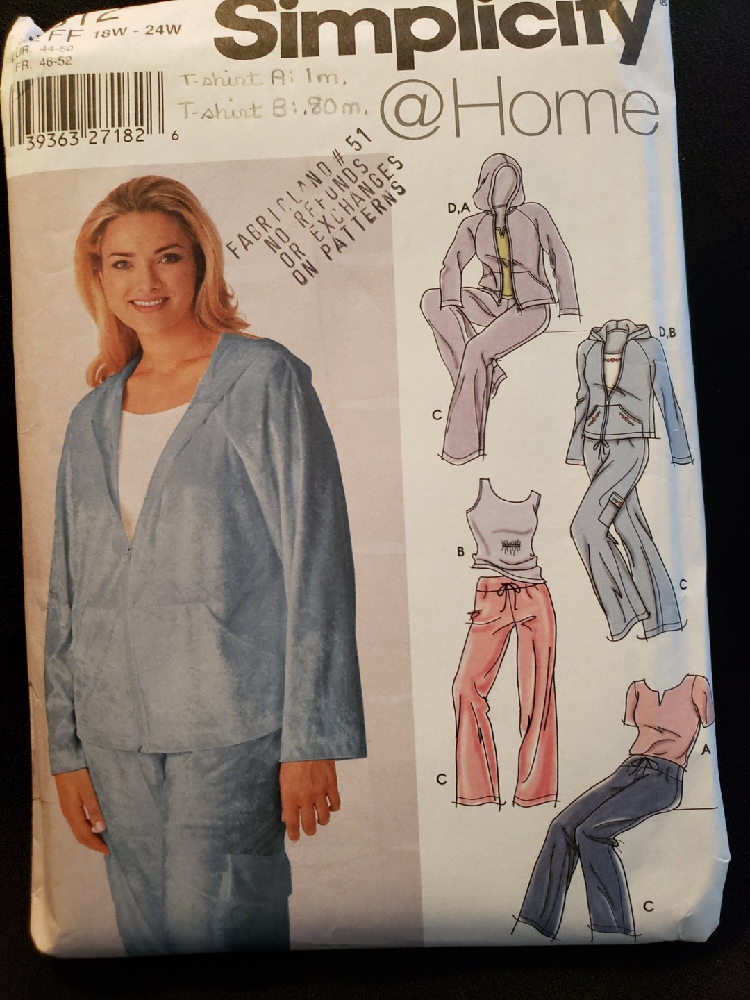 Simplicity 5312 Sewing Pattern for Misses Pants, Jacket and Knit Tops ...