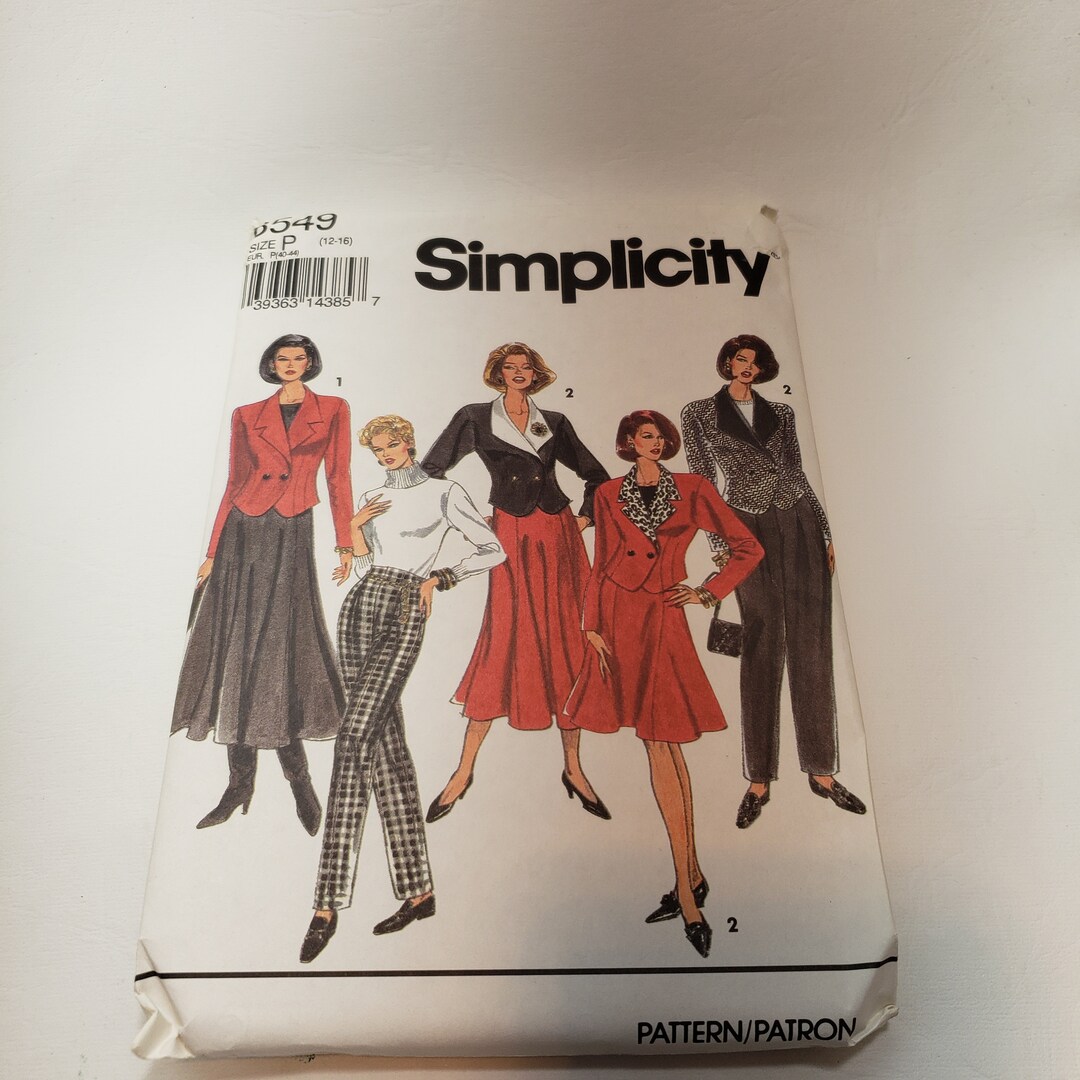 Simplicity 8549 Sewing Pattern for Misses Pants, Skirts and Lined ...