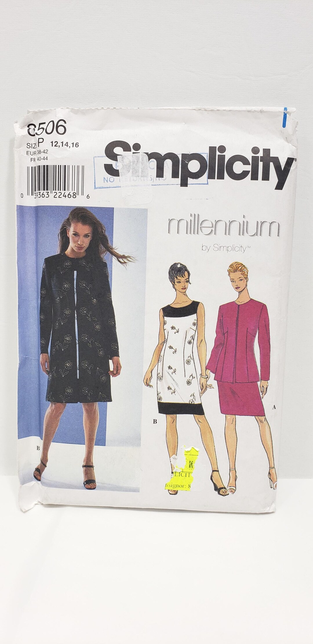 Simplicity 8506, Sewing Pattern for Sheath Dress and Jackets, UNCUT FF ...