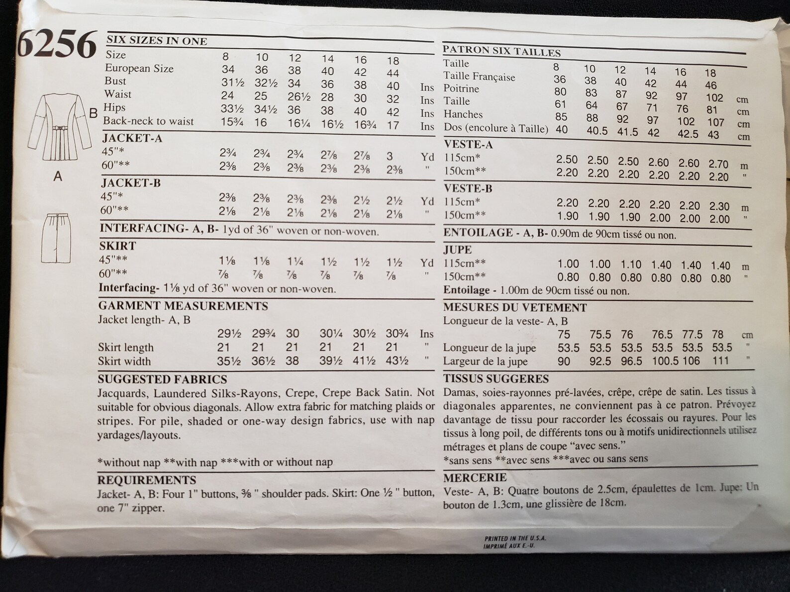 New Look 6256 Sewing Pattern for 2 Piece Outfit, Long Back Pleated ...