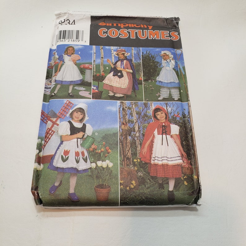 Simplicity 8234 Sewing Pattern, Child's Costume, Red Riding Hood ...