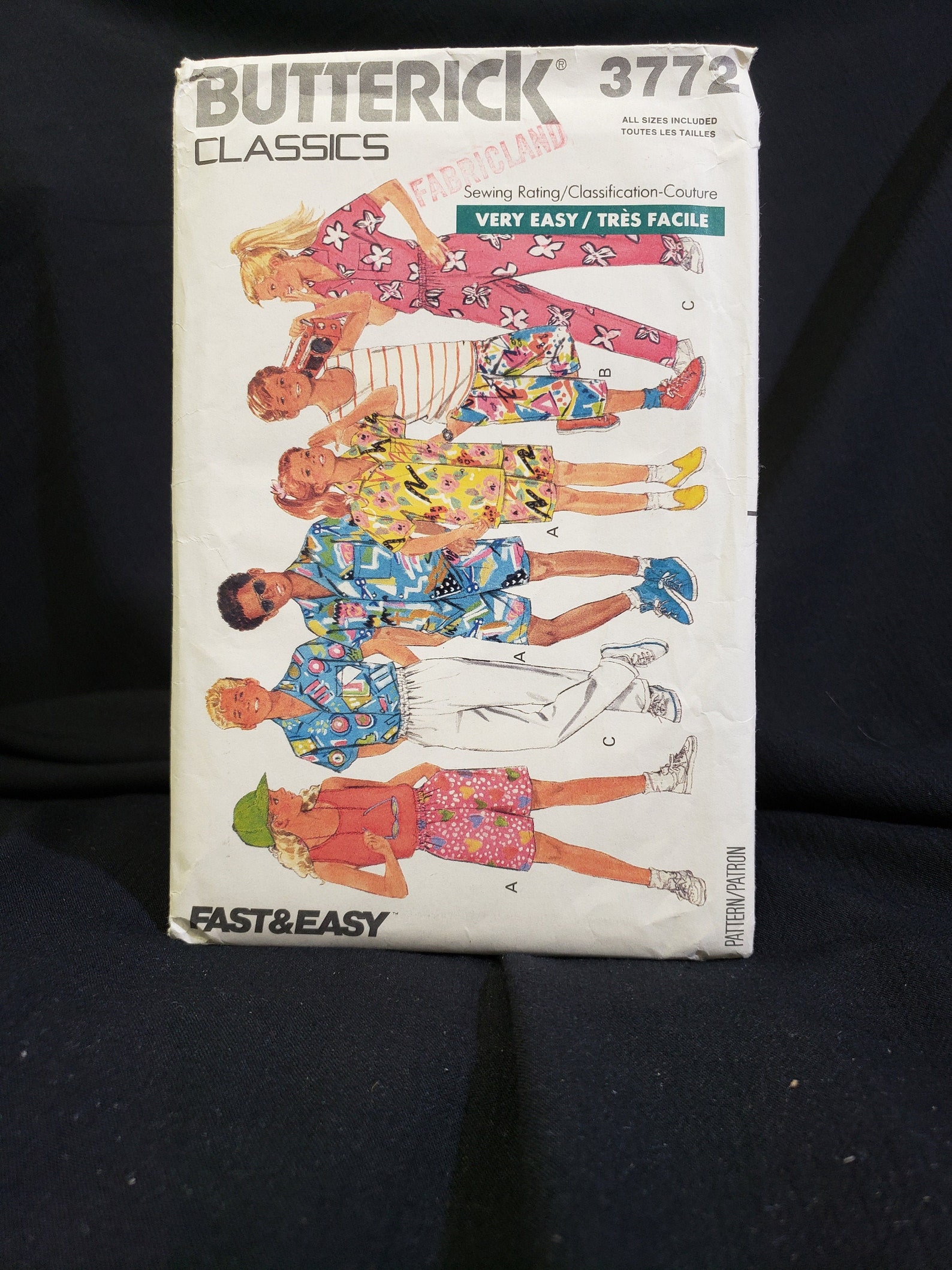 Butterick 3772 Sewing Pattern Fast and Easy Vintage 80s Girls'/boys ...