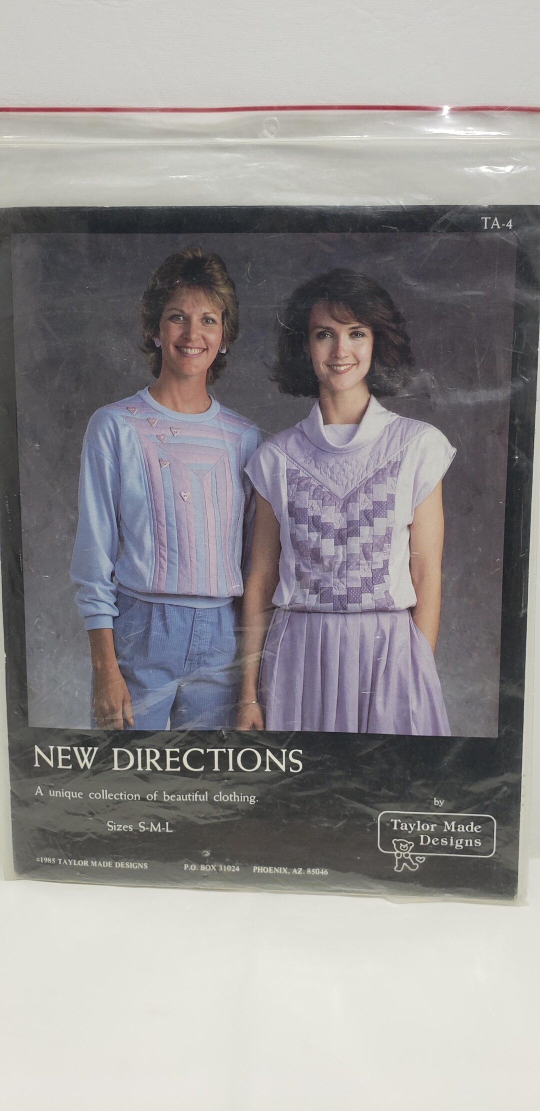 Taylor Made Designs Sewing Pattern for Pullover Patchwork Top, Sizes S ...