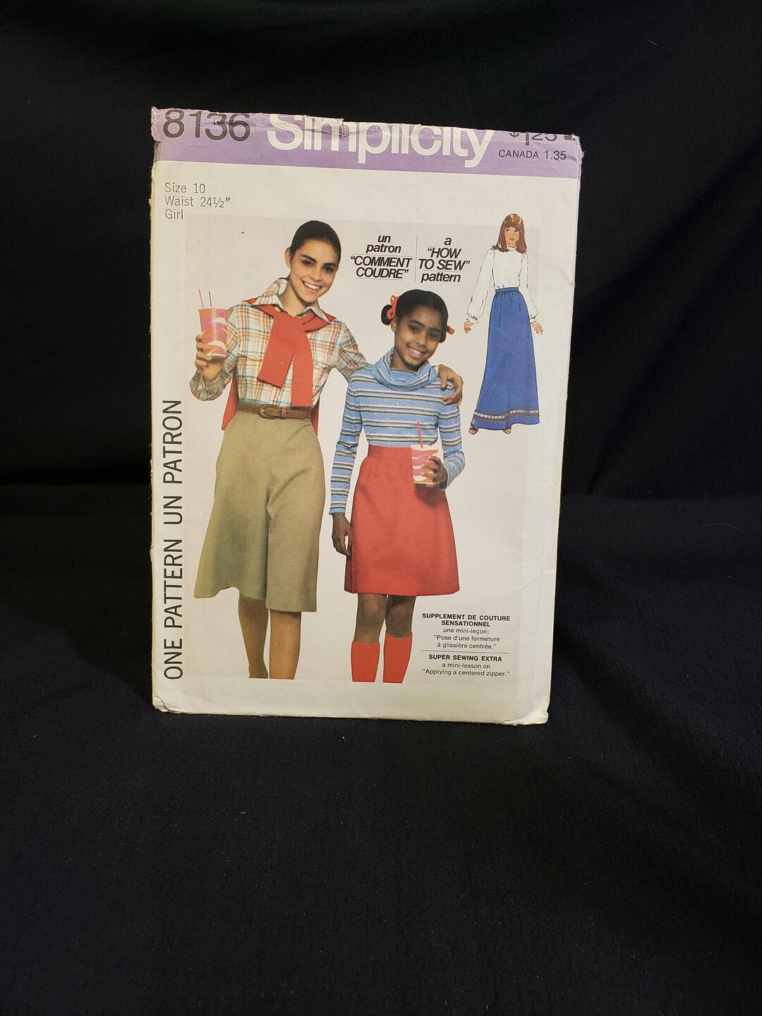 Simplicity 8168 Sewing Pattern for Girls Size 10 Skirt - Culottes ...