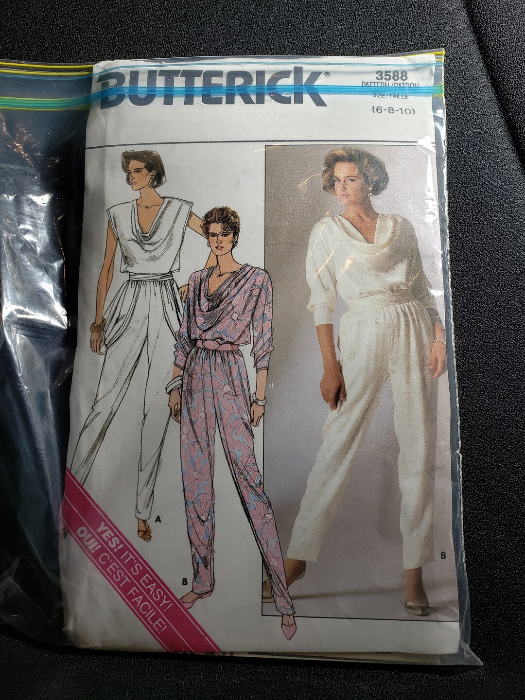 Butterick 3588 Sewing Pattern for Rare Vintage Top and Pants With ...