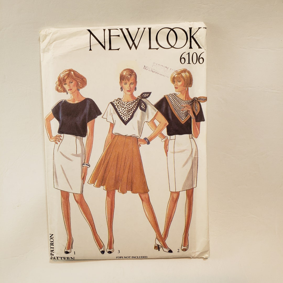 New Look 6106 Rare Sewing Pattern, Skirts, Fitted, Flared, Knee Length ...