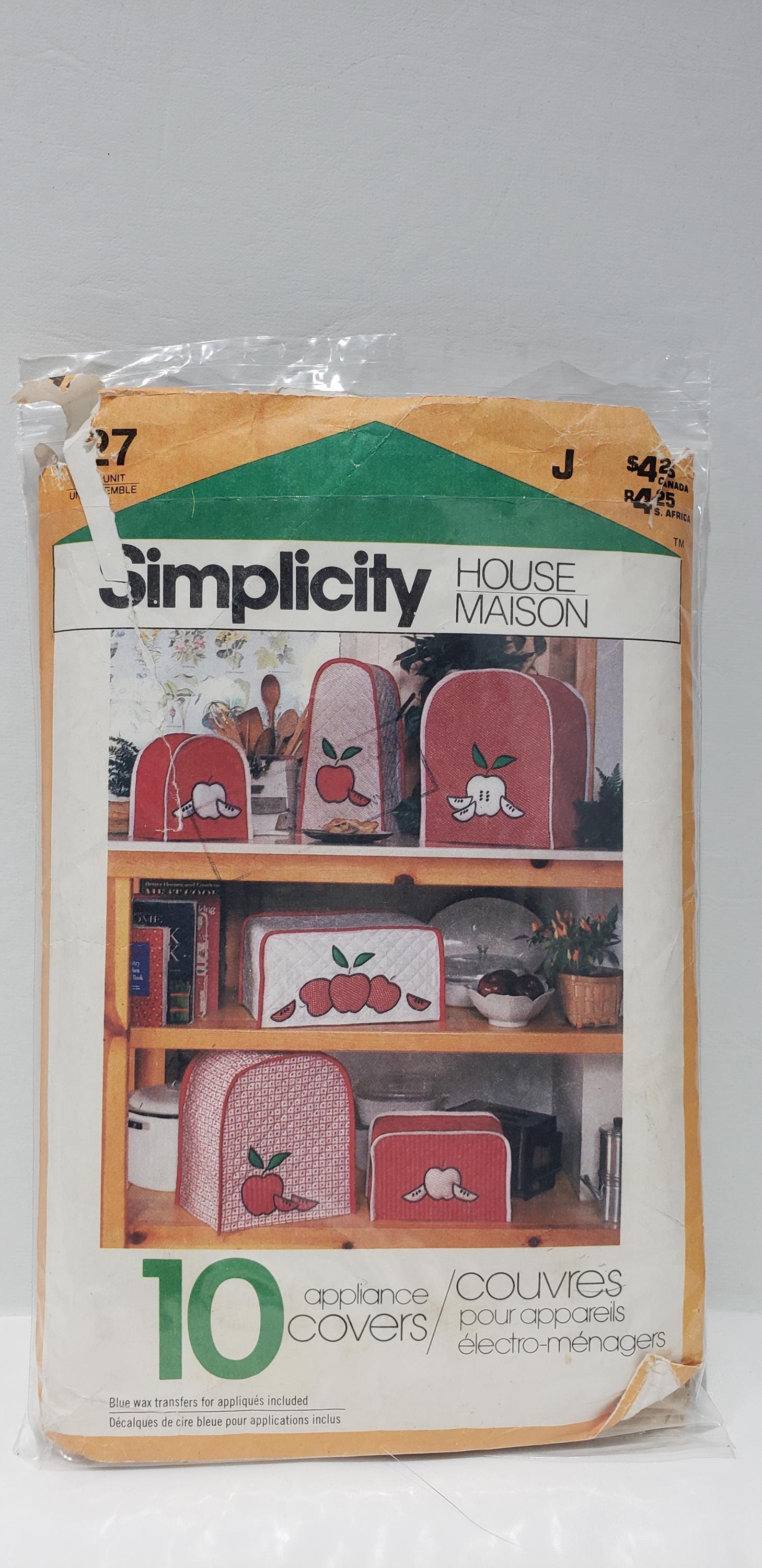 Vintage Sewing PATTERN Simplicity House 127, 10 Basic 1983 Appliance ...