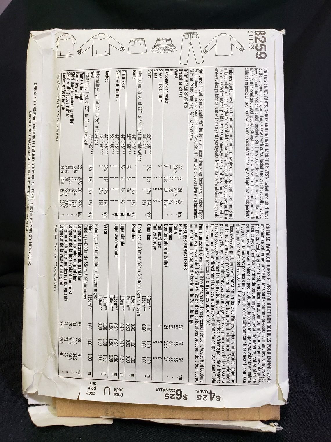 Simplicity 8259 Sewing Pattern for Boys and Girls Cowboy Western ...