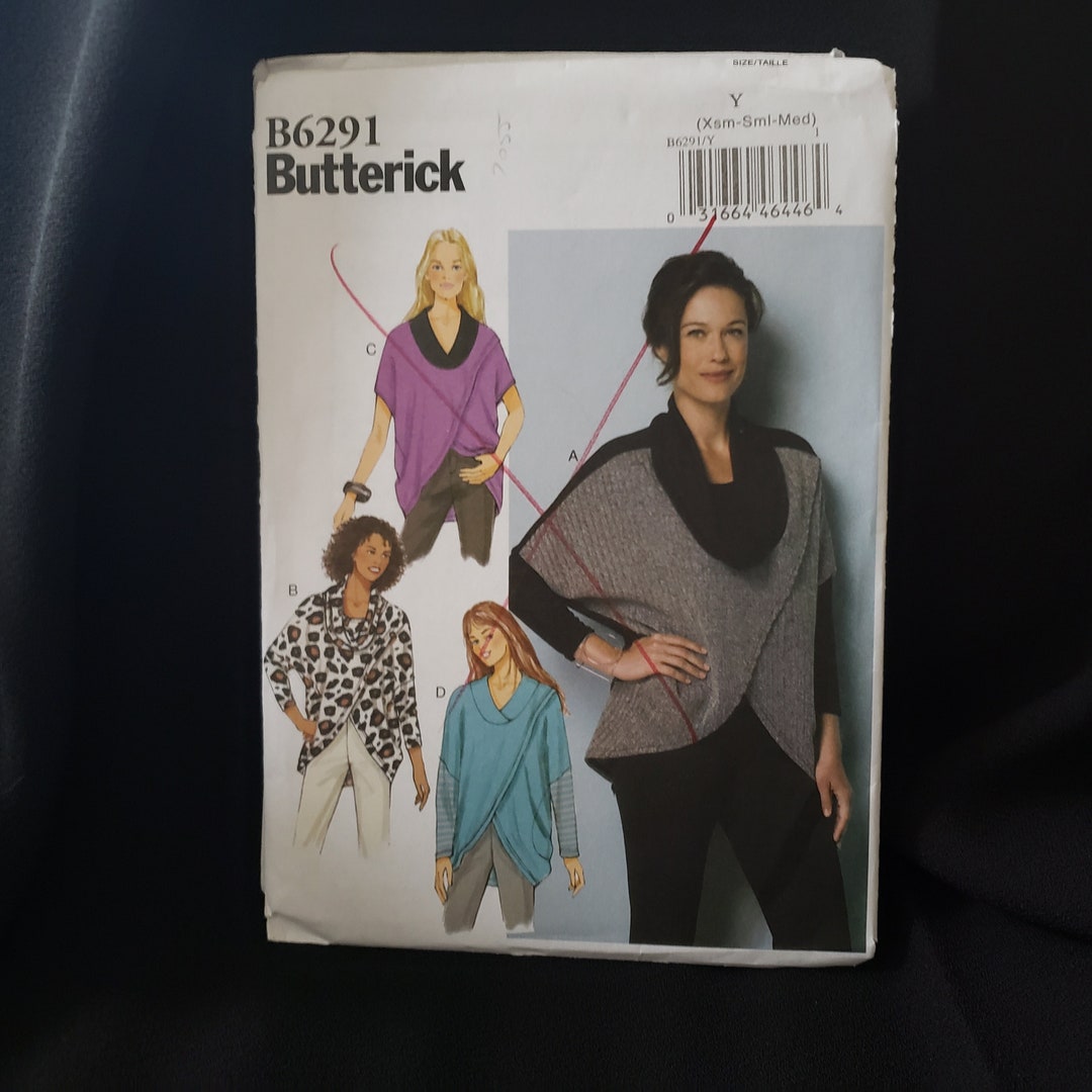 Butterick 6291 Sewing Pattern for Asymmetrical Hemline Sweater/pullover ...