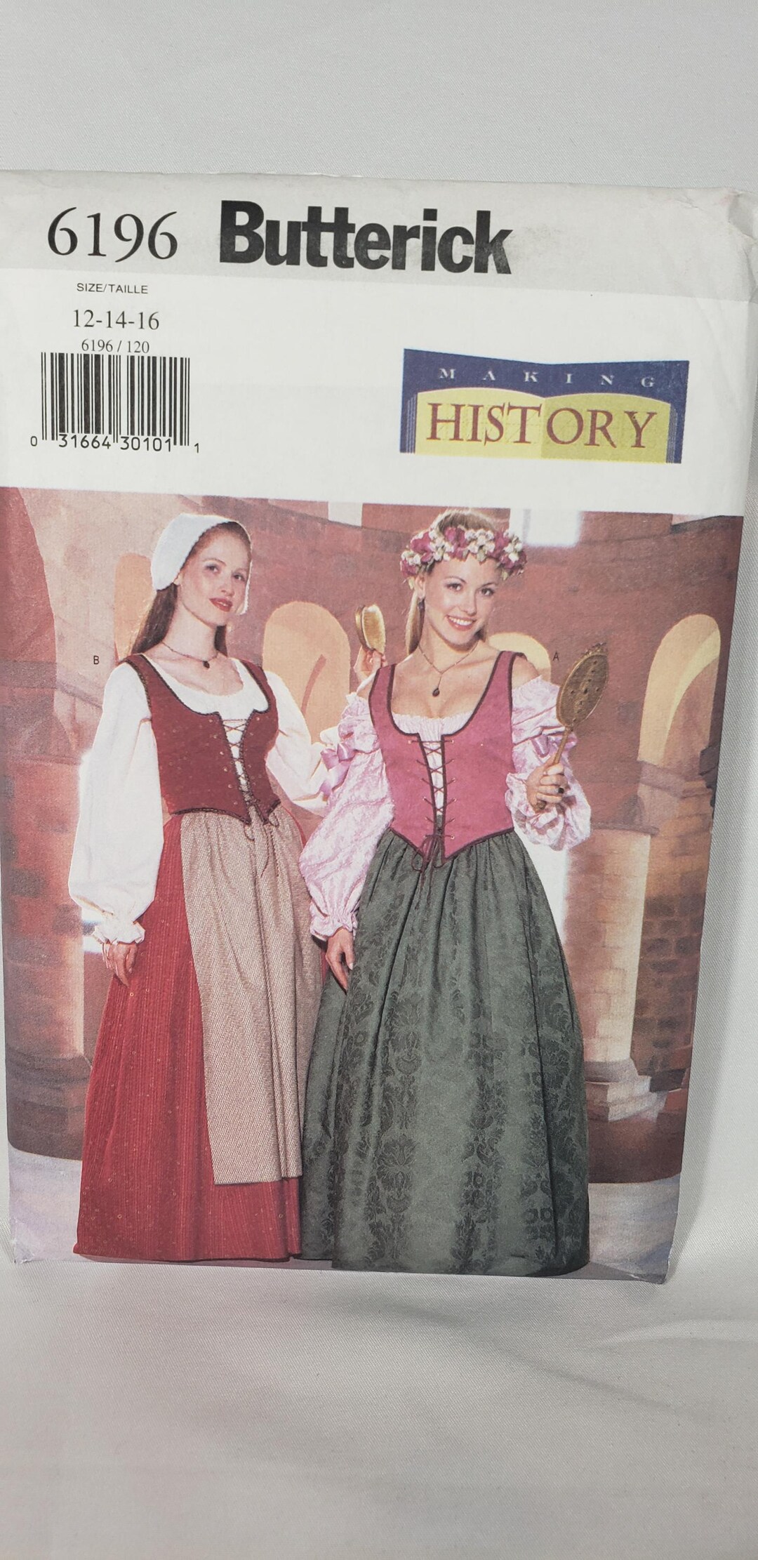 Butterick 6196, Historical Dress Pattern Uncut, Size 12-16 - Etsy