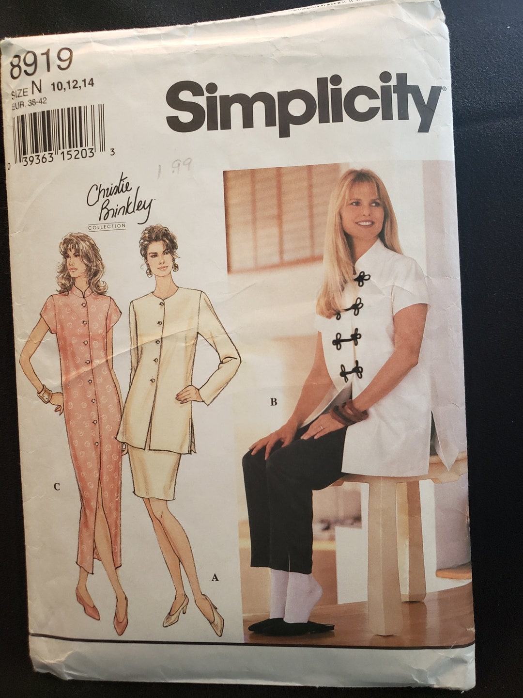 Simplicity 8919 Sewing Pattern for Christie Brinkley Misses Dress or ...