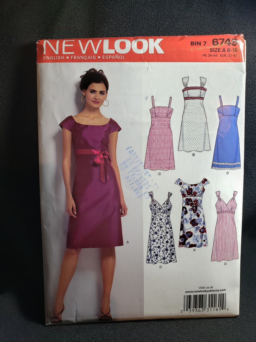 New Look 6749 Women's Sewing Pattern for Womens Summer Dress, Shoulder ...