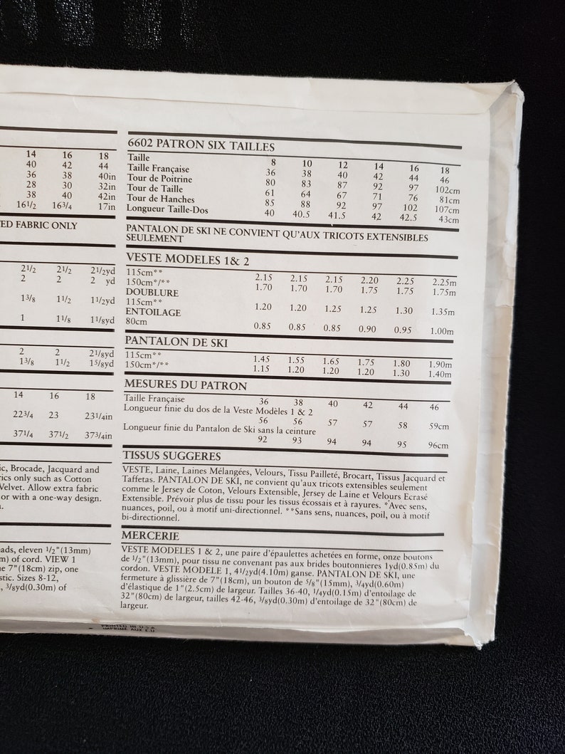 New Look 6602 Sewing Pattern Jacket and Slim Stirrup Pants - Etsy