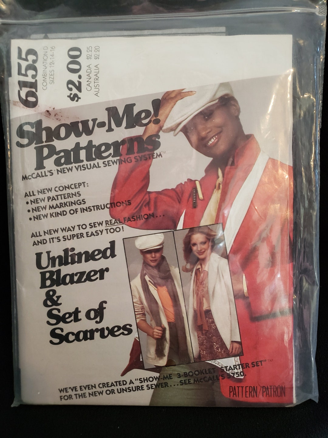 Mccall's 6155 Show Me Sewing Patterns for Unlined Blazer and Set of ...
