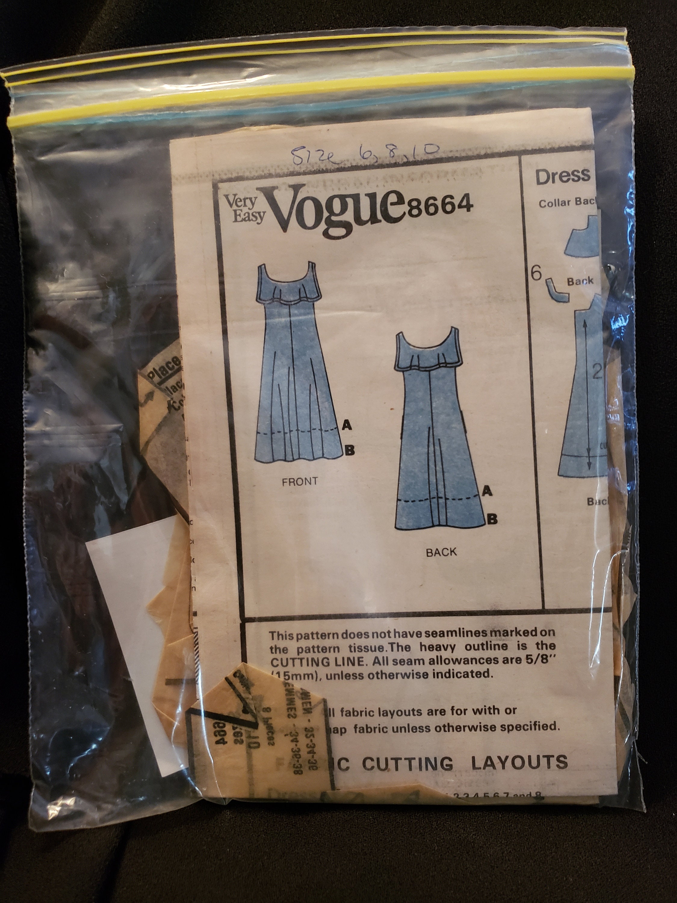 Kits & How To summer dress Vogue 8664 very easy sewing pattern for ...