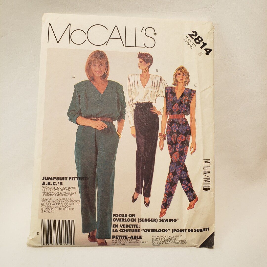 Mccall's 2814 Very Rare Sewing Pattern, Jumpsuit - Vintage UNCUT FF ...