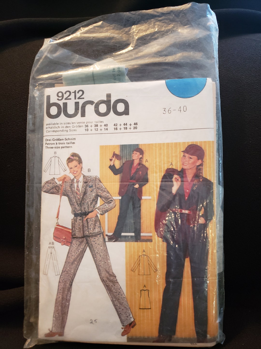 Burda 9212 Sewing Pattern for Misses Vintage 70's Jacket, Vest and ...