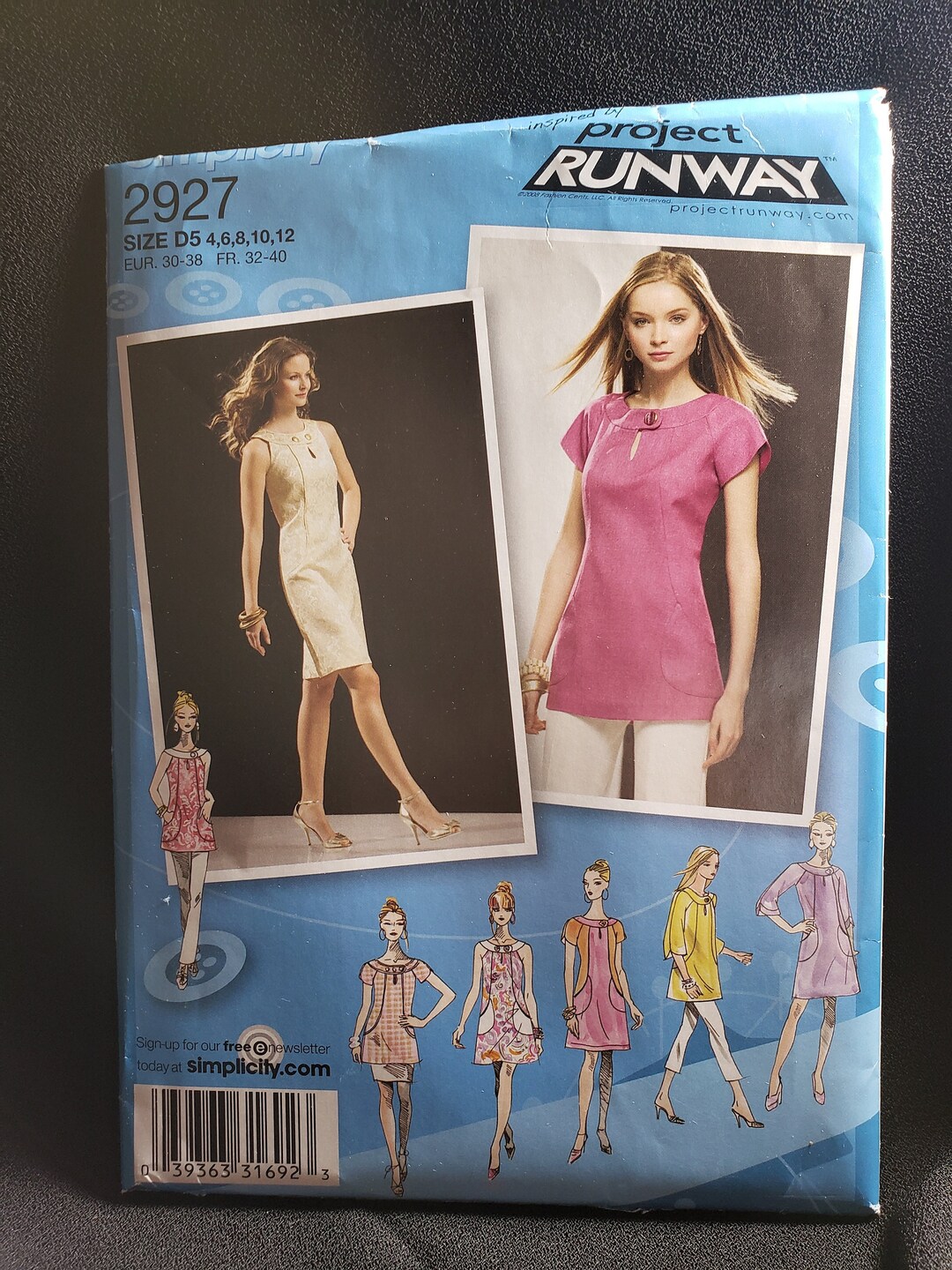 Simplicity 2927 Sewing Pattern for a Project Runway Dress and Tunic ...