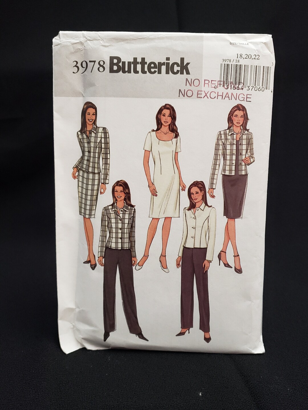 Butterick 3978 Sewing Pattern for Womens Jacket, Dress, Skirt and Pants ...