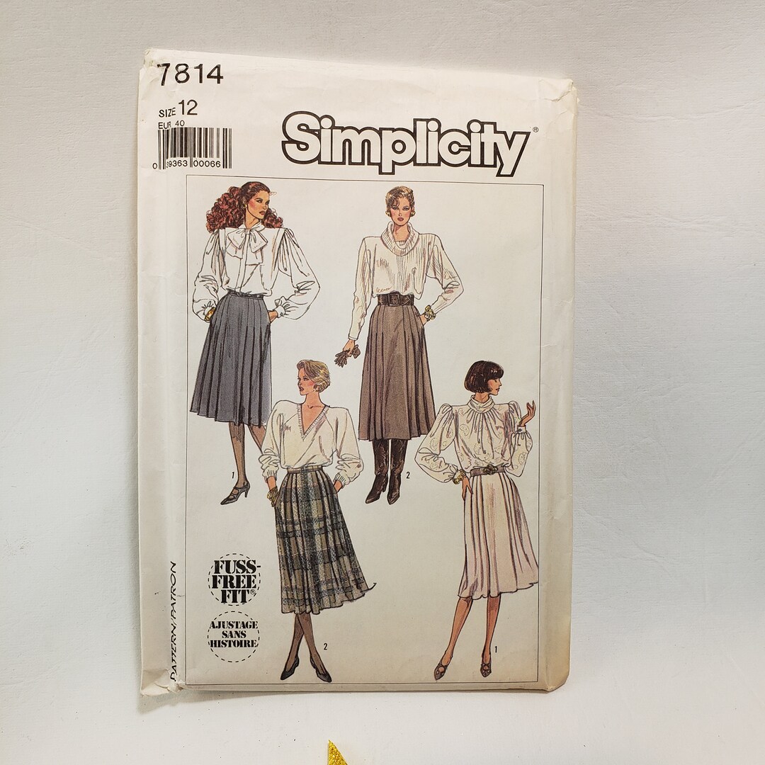 Simplicity 7814 Sewing Pattern, Misses' Skirt in Two Lengths, UNCUT and ...
