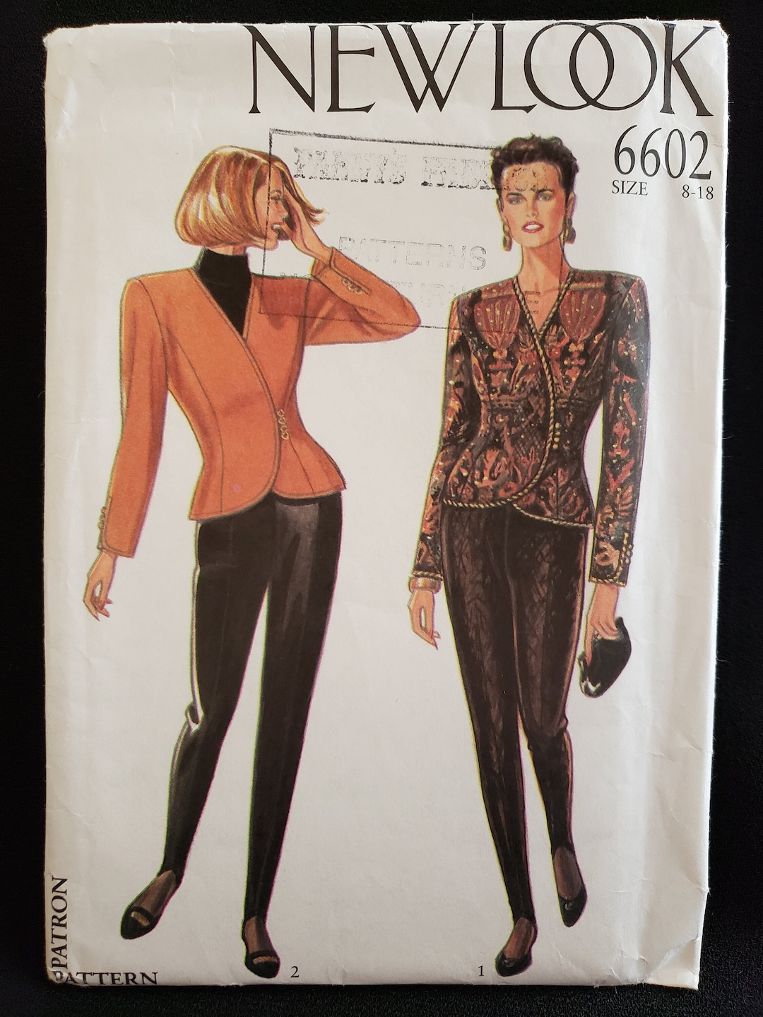 New Look 6602 Sewing Pattern Jacket and Slim Stirrup Pants, Jacket is ...