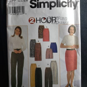 Simplicity 7693, Sewing Pattern, Womens Pants, Skirt Variations in ...